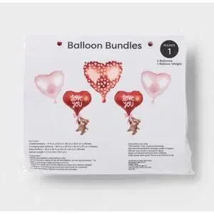 Spritz | Party Supplies | 5ct Preinflated Helium Valentines Day Foil ...